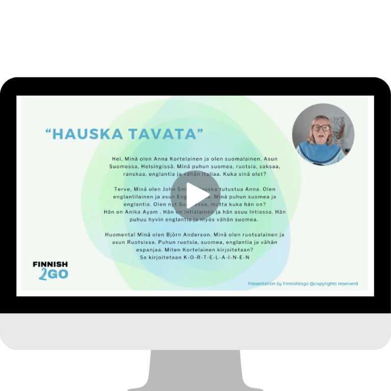 ONNI A1 A2 B1 all-inclusive Finnish course bundle - Finnishtogo - Learn Finnish with Virpi